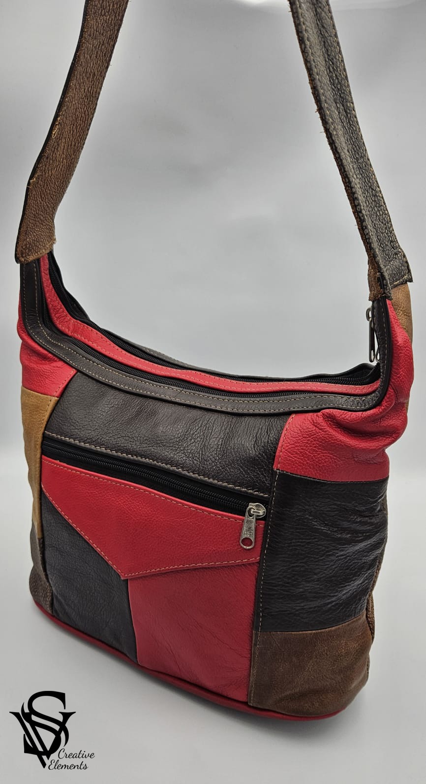 Genuine Multi Coloured Leather Handbag – SV Creative Elements