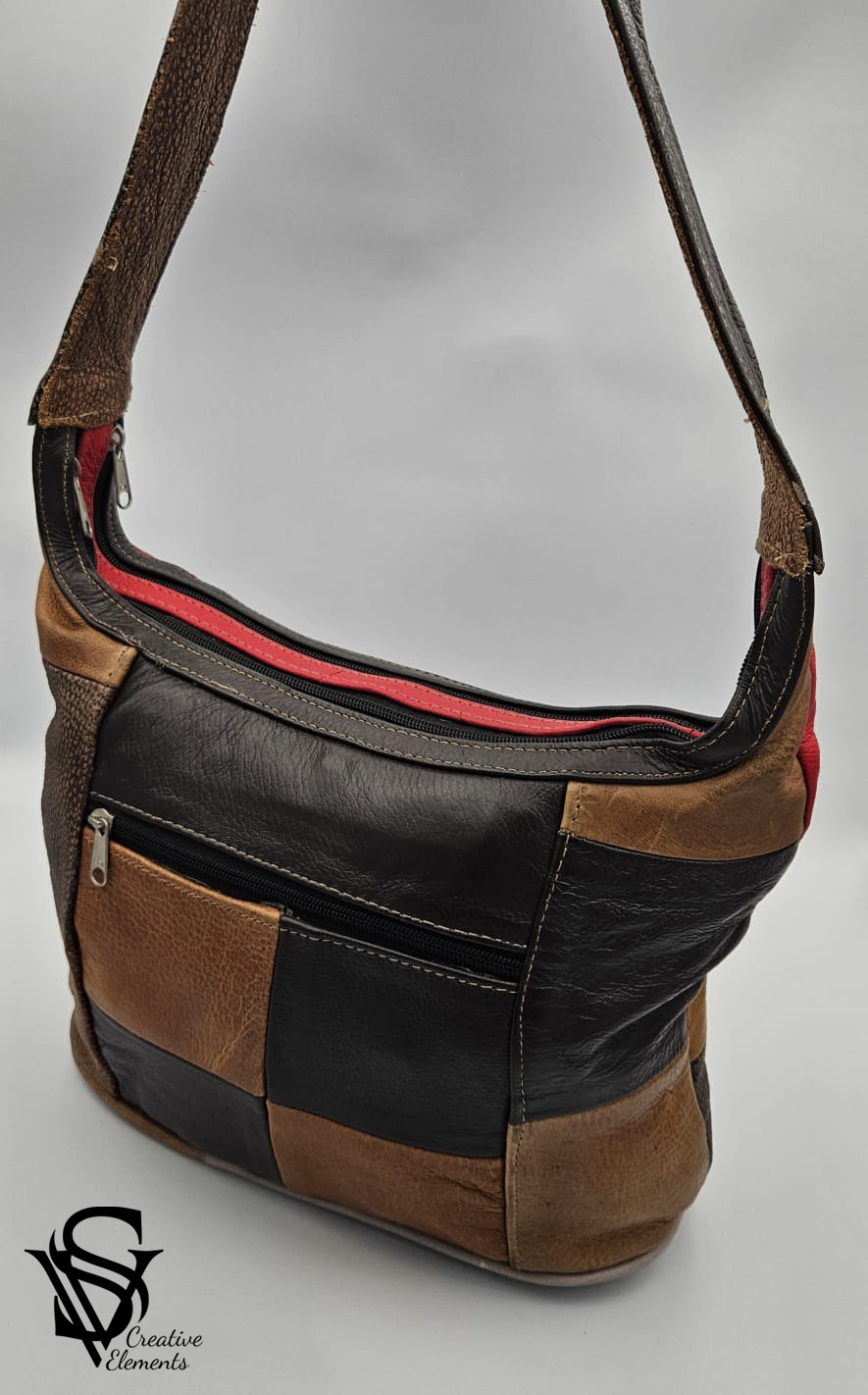 Genuine Multi Coloured Leather Handbag – SV Creative Elements