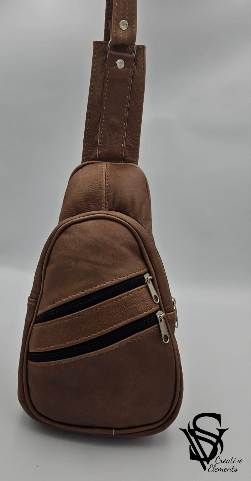 Genuine Leather Tan Cross Body Bag – SV Creative Elements