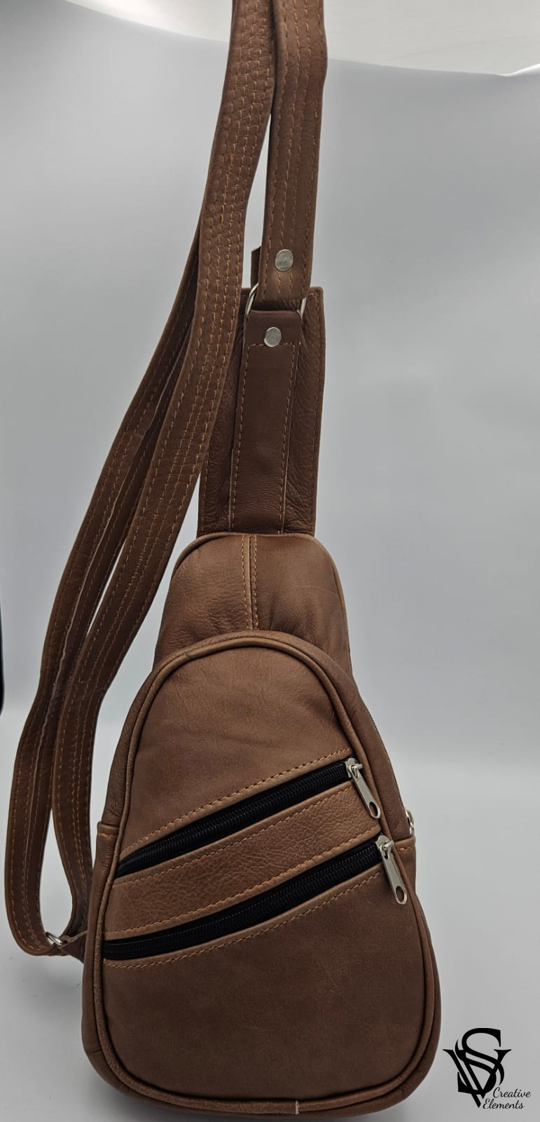 Genuine Leather Tan Cross Body Bag – SV Creative Elements
